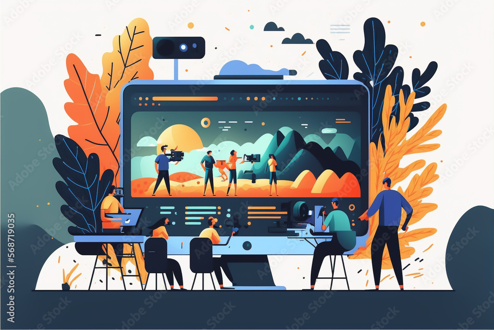 Video editor team specializes in creating multimedia content for tiny ...