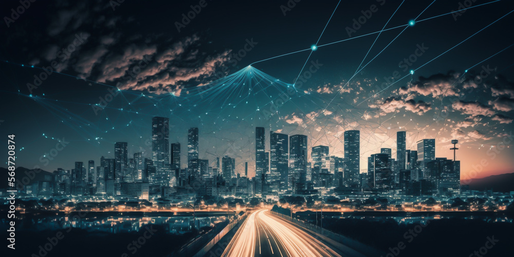 Smart cities concept, utilizing technology to create a more efficient ...