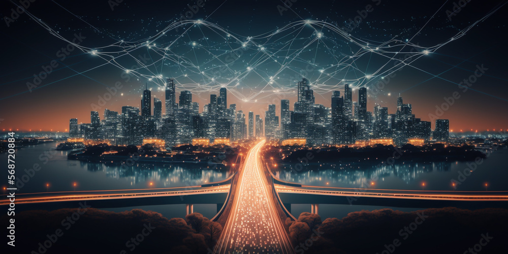 Smart cities concept, utilizing technology to create a more efficient ...