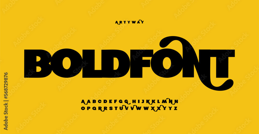 Bold fat alphabet, fancy opulent serif letters, creative font for cool ...