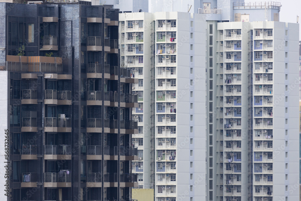 2022 Oct 14,Hong Kong.Dense and highrise residential apartment blocks in Hong Kong Stock Photo ...