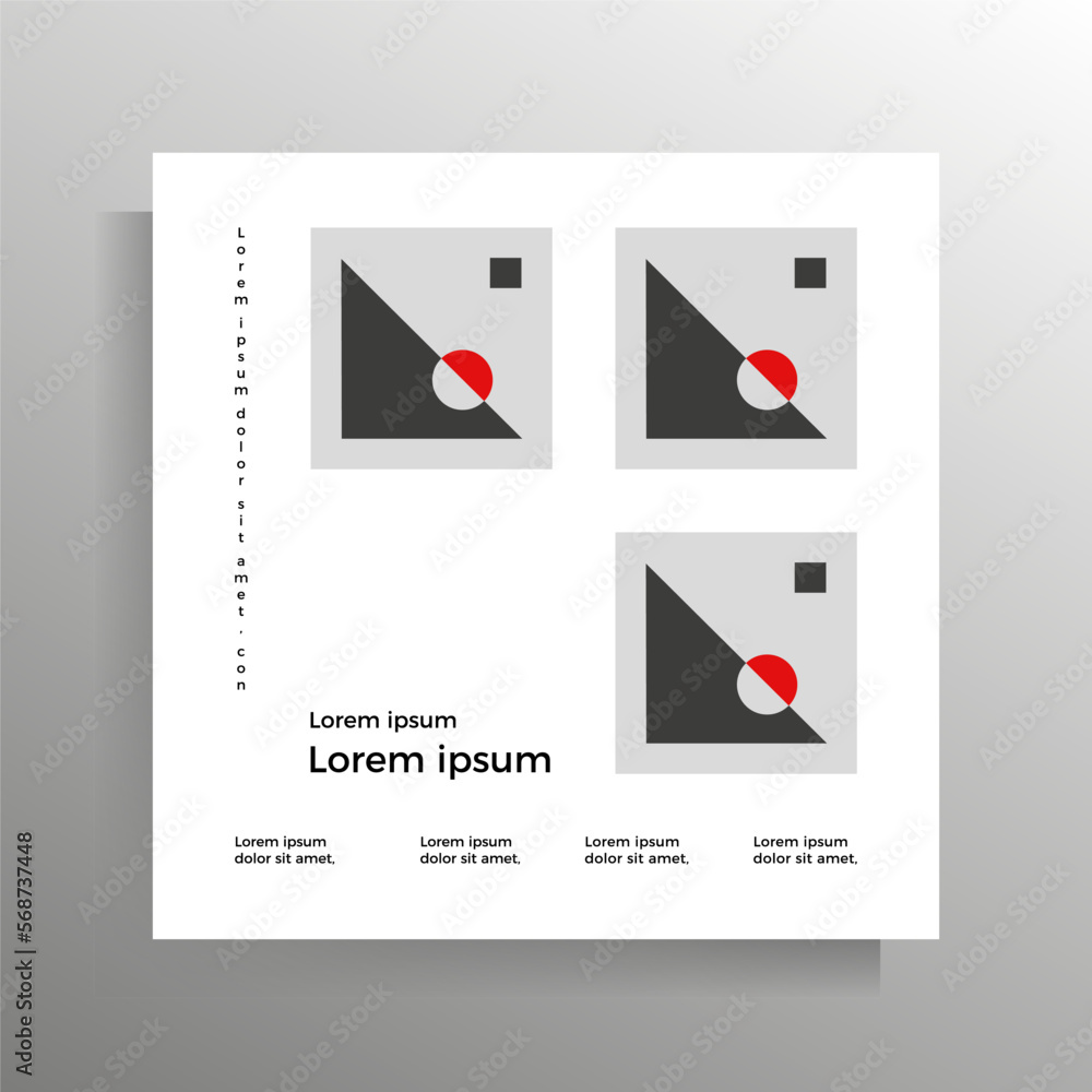 Cover in geometric style. Design template for book, booklet, brochure ...