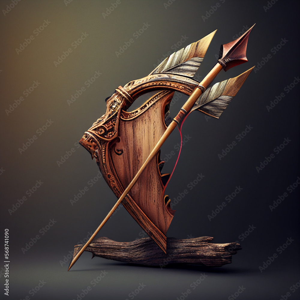 Arrow of Adventure: An Artistic Fantasy Wooden Bow and Arrow ...