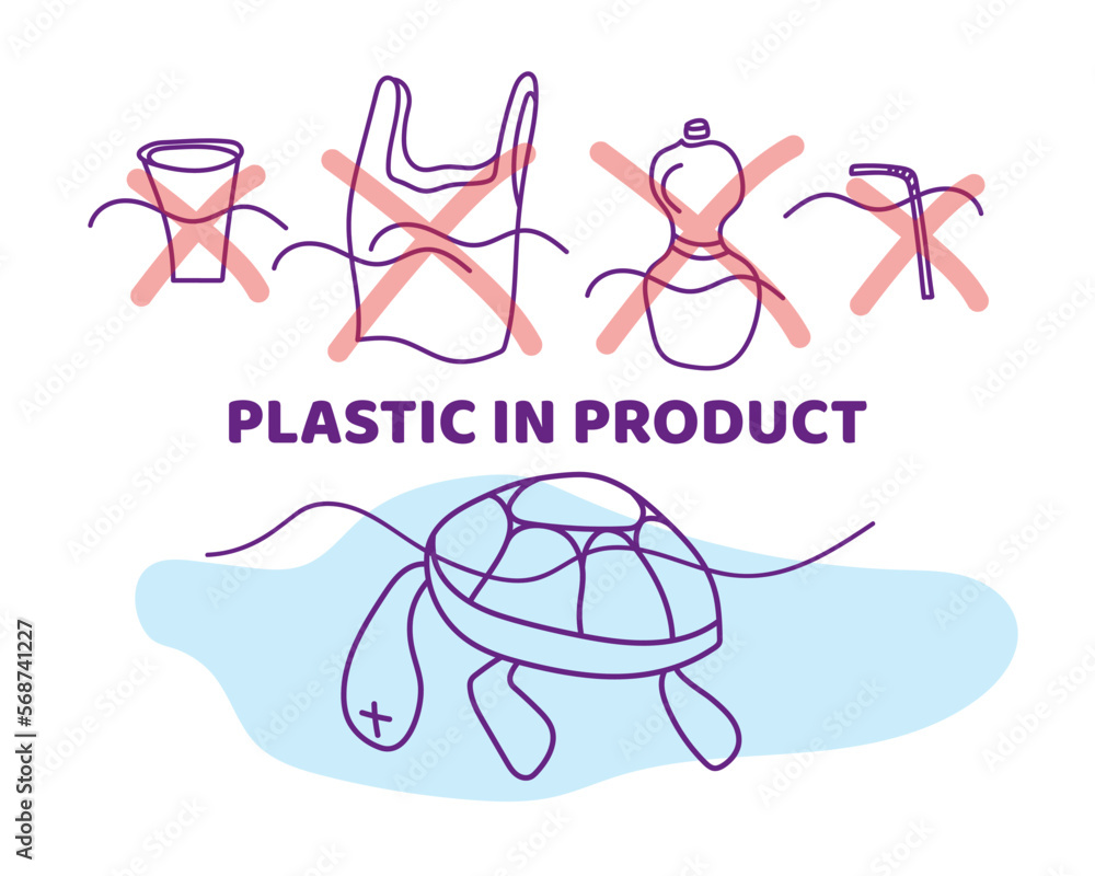 Marine pollution. Ocean trash, waste, junk and plastic. Seabed cleaning ...