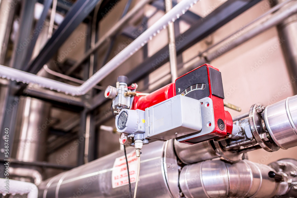 Industrial interior chiller and boiler HVAC heating ventilation air ...
