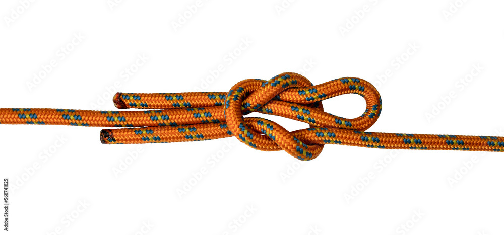 reef knot orange rope example, isolate png transparent background Stock ...