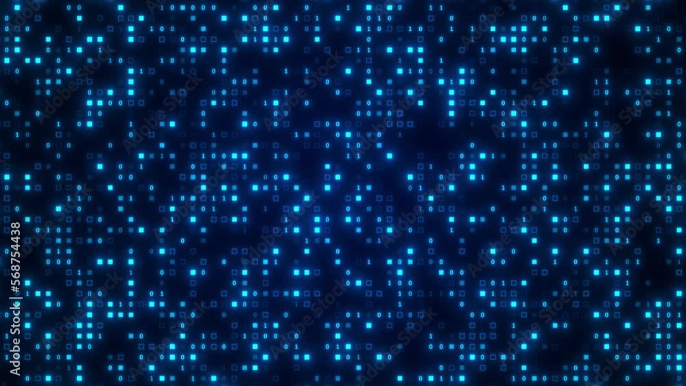 High-tech HUD grid animation. Technology and data processing theme. Ai ...