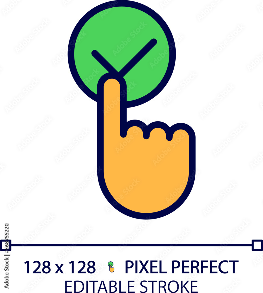 Click accept button pixel perfect RGB color icon. Press key with ... Click accept button pixel perfect RGB color icon. Press key with ...