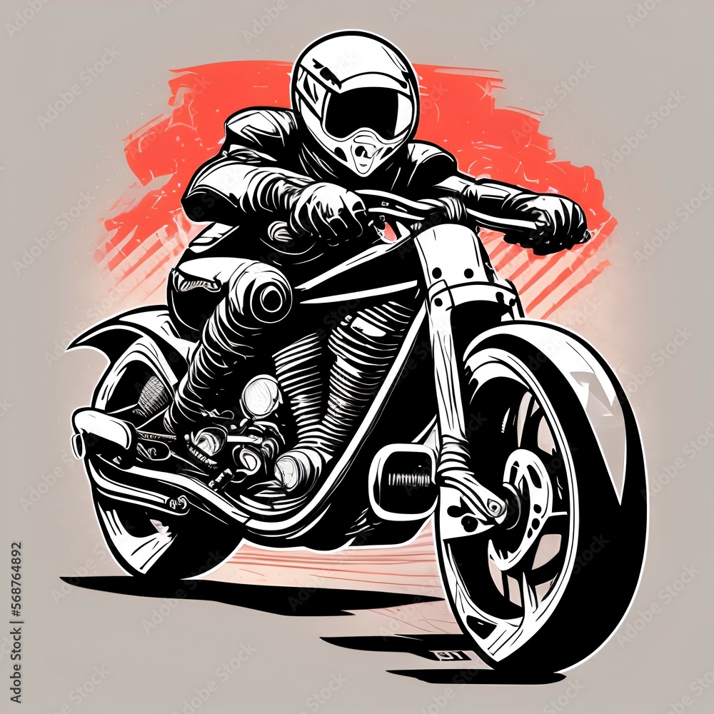 sport motorbike and wave helmet vector template, t-shirt design, biker ...