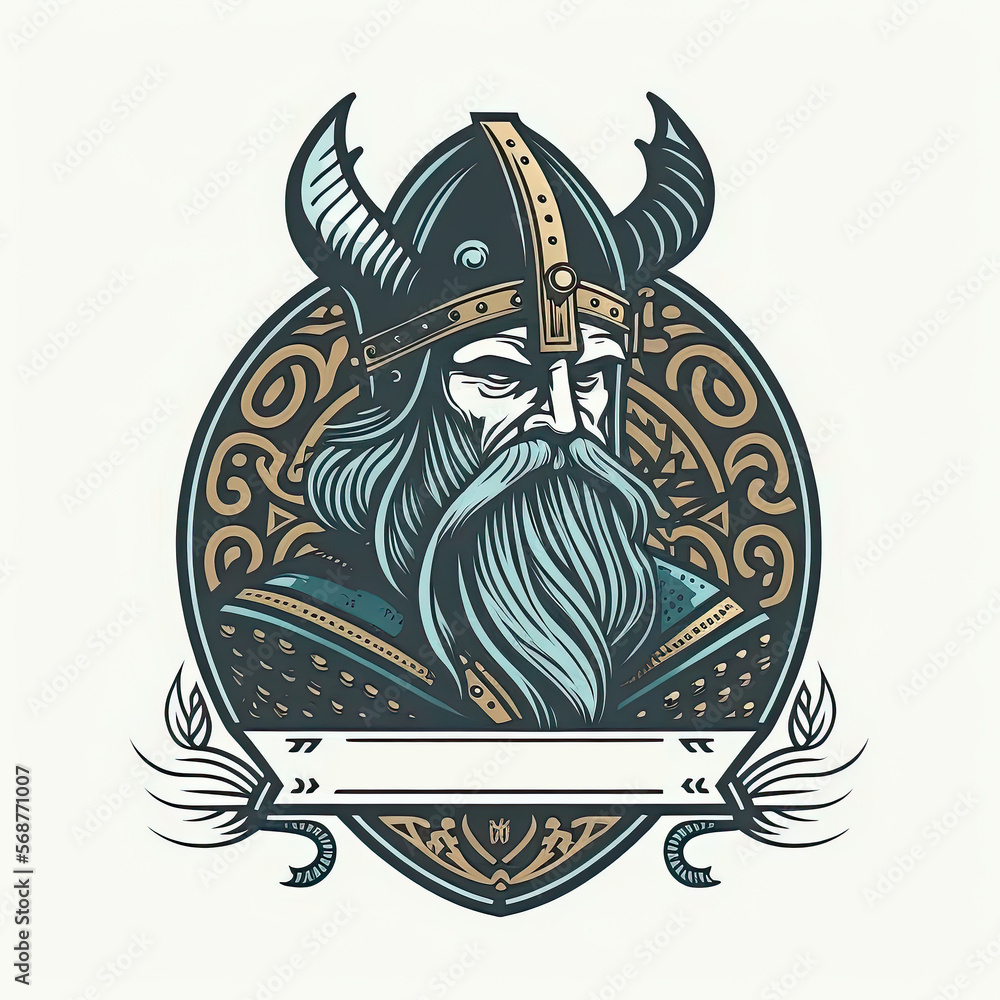 Viking King Logo Design Stock Illustration | Adobe Stock