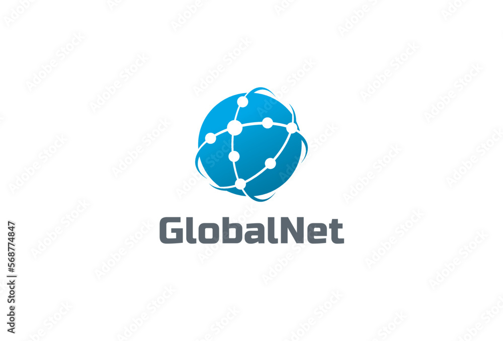 global network logo Stock Vector | Adobe Stock
