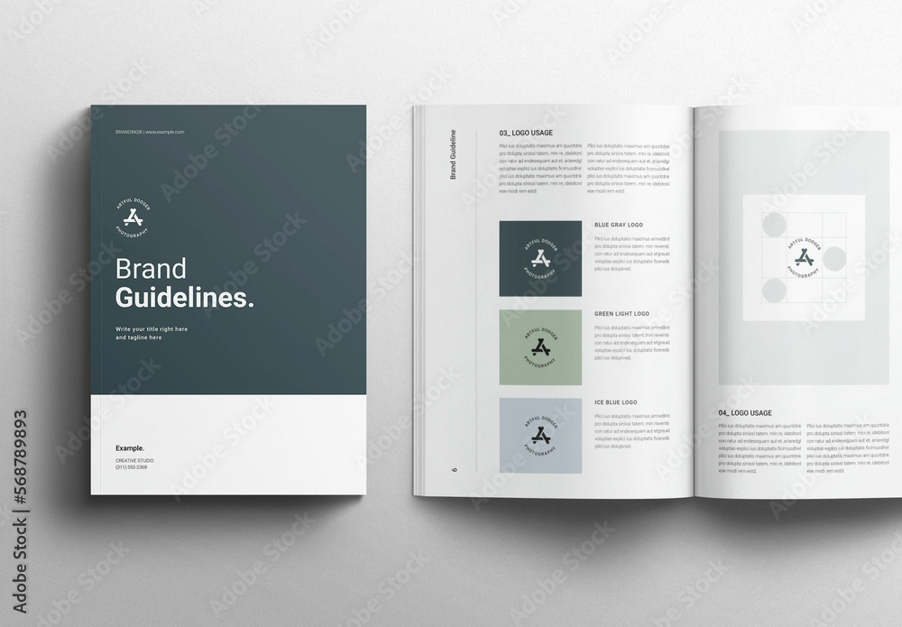Brand Guidelines Template Stock Template | Adobe Stock