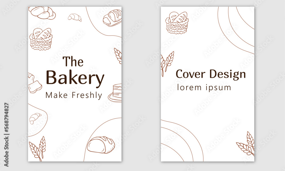 cover design for a bakery. flyer, brochure, business card template ...