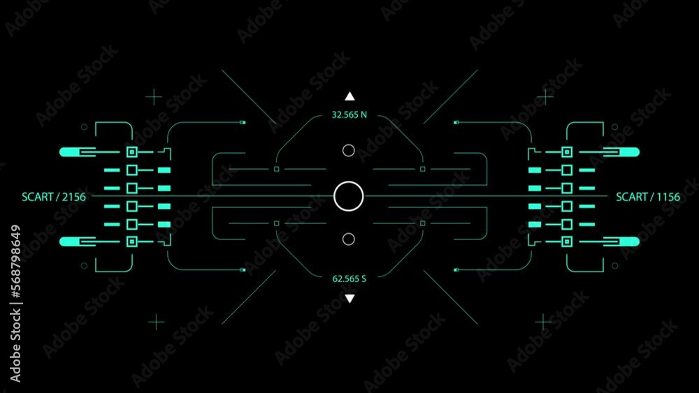 Futuristic HUD video frame Digital technology plexus lines background ...