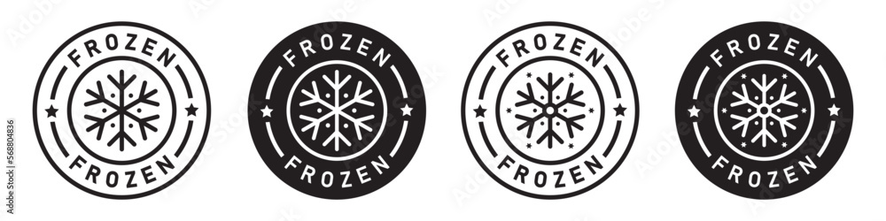 Frozen label icon. Frozen product icon, vector illustration Stock ...