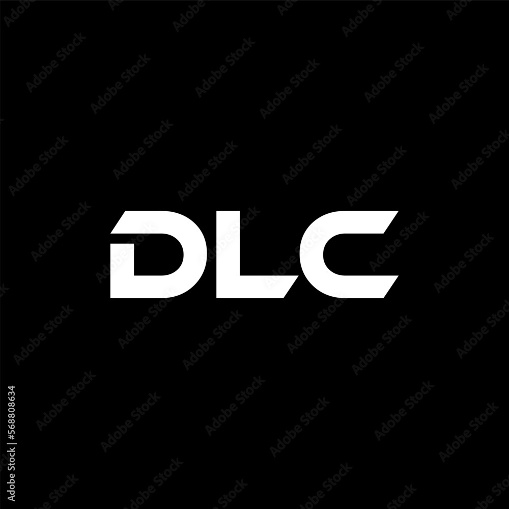 DLC letter logo design with black background in illustrator, vector ...