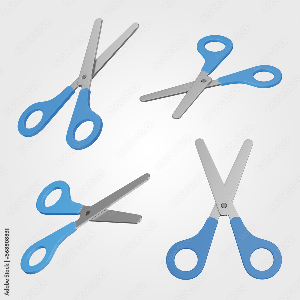 3d Scissor Stock Illustration | Adobe Stock