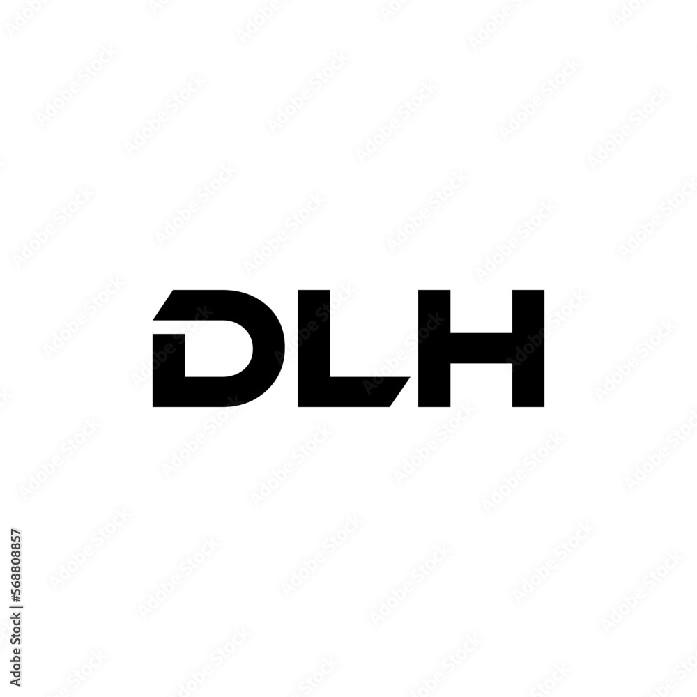 Vecteur Stock DLH letter logo design with white background in ...