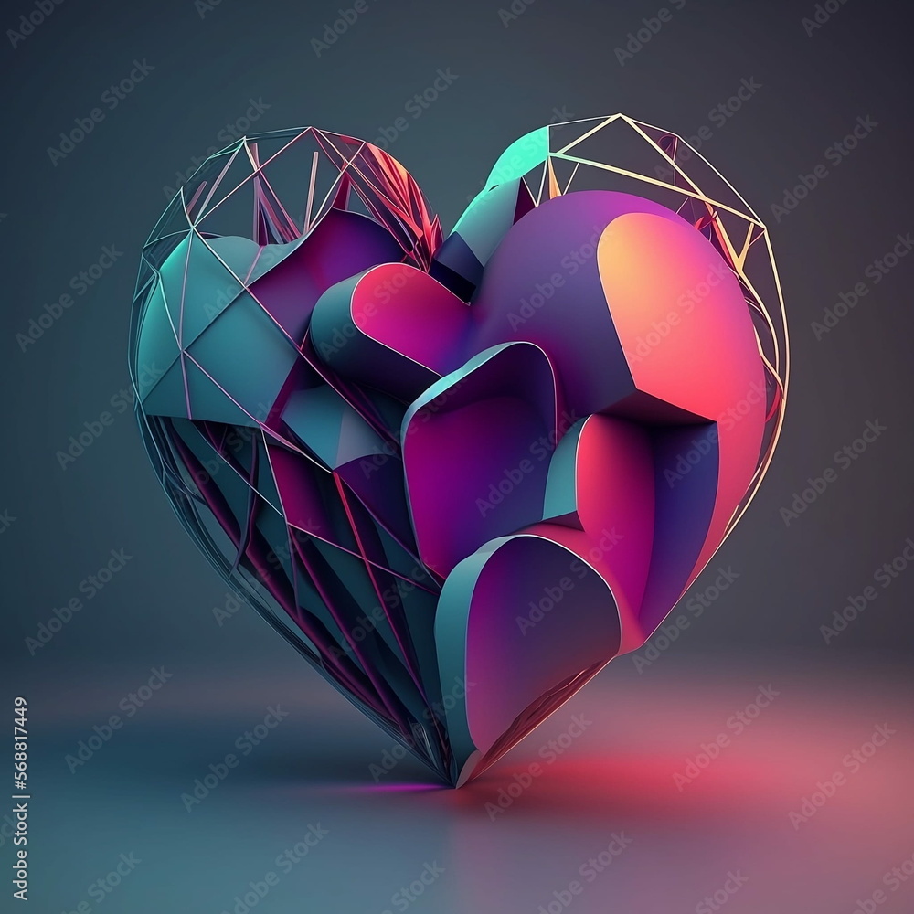 heart of the starsheart, love, valentine, vector, illustration, day ...
