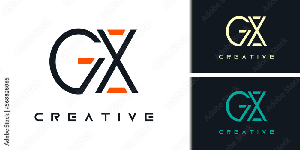 initial GX logo design template ,suitable for company ,business, and ...