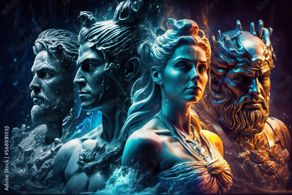 Ancient roman greek god - Roman culture - Generative AI Stock ...