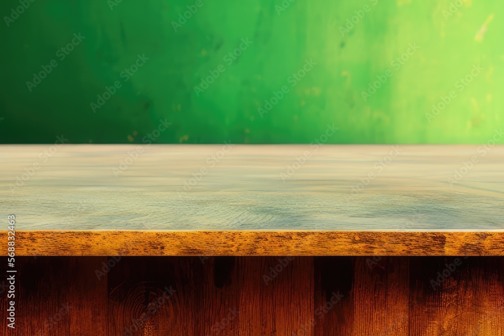 High-Resolution Mock-Up Image of an Empty Wooden Workbench Table on a ...
