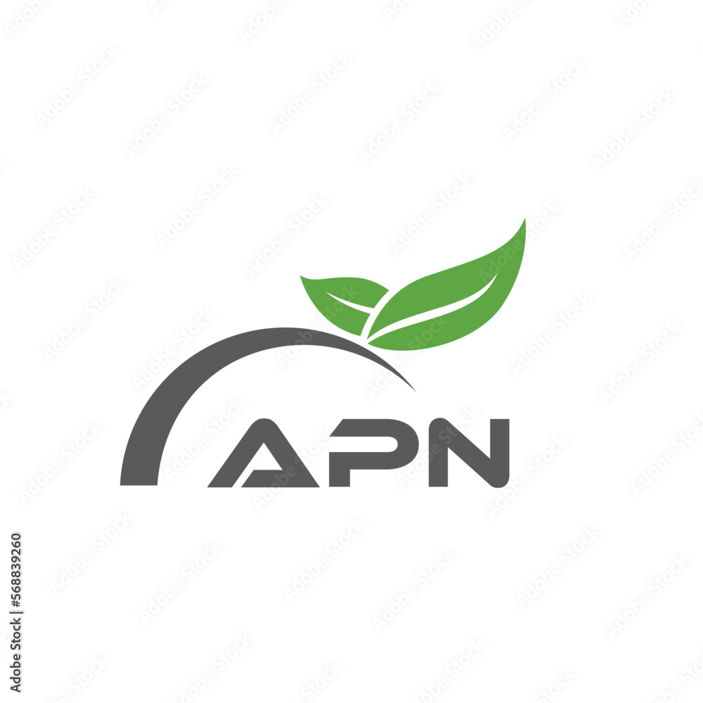 APN letter nature logo design on white background. APN creative ...
