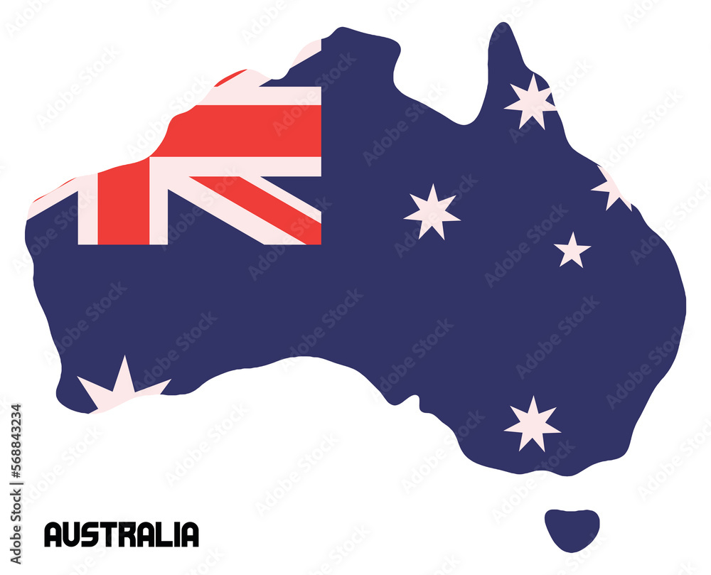 Australia flag vector graphic. Rectangle Australian flag illustration ...