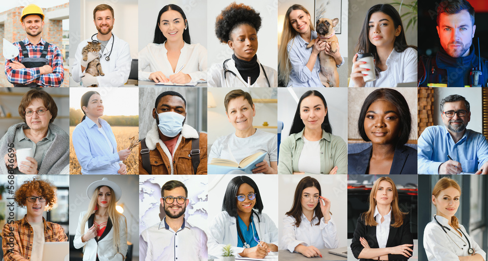 Crowd Looking At Camera