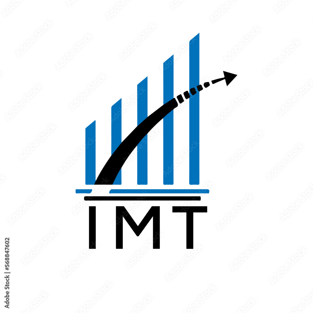IMT letter logo. IMT blue image on white background. IMT vector logo design for entrepreneur and ...