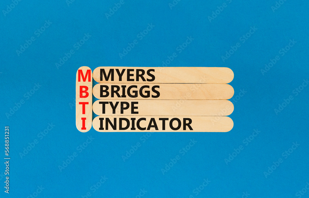 MBTI Myers Briggs type indicator symbol. Concept words MBTI Myers ...