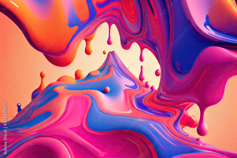 Abstract Liquid Background Generative AI Design, Water Splash Gradient ...