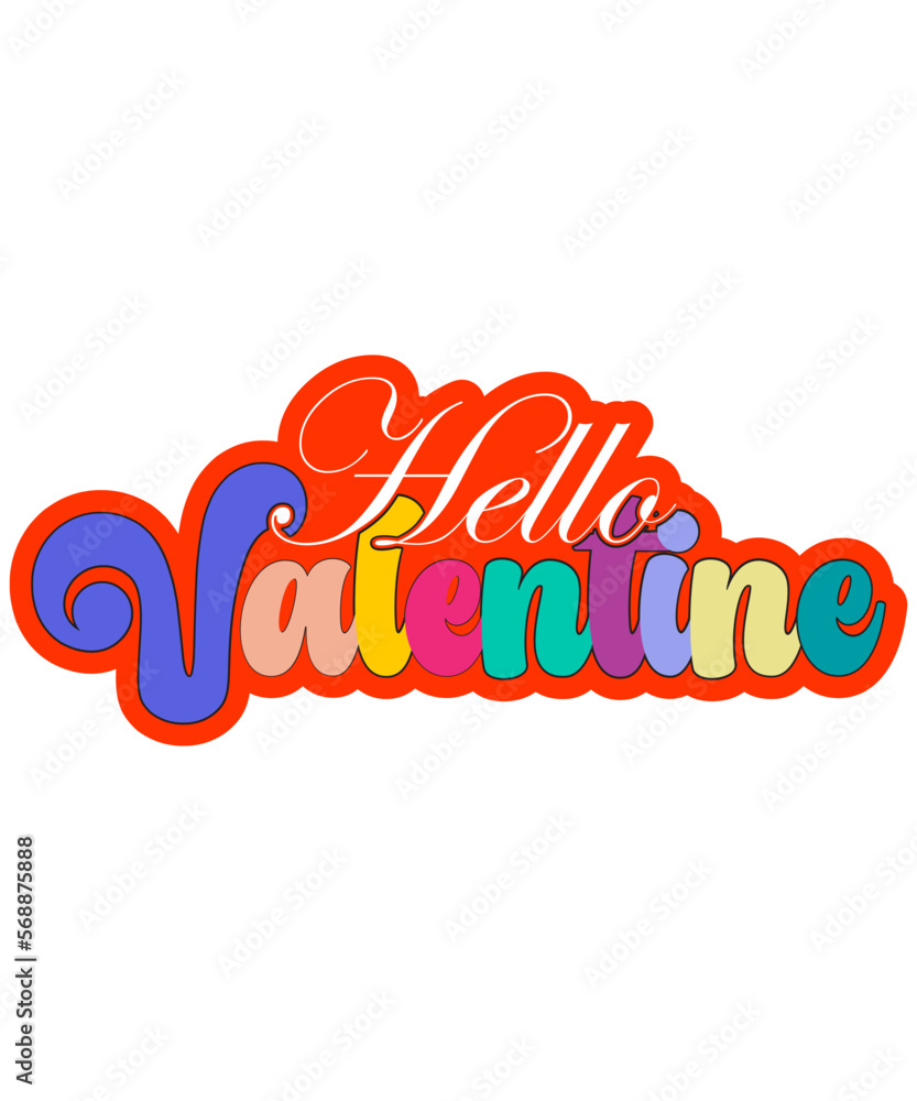 Retro Valentine's PNG Bundle, Retro Valentine Png, Groovy Valentines ...