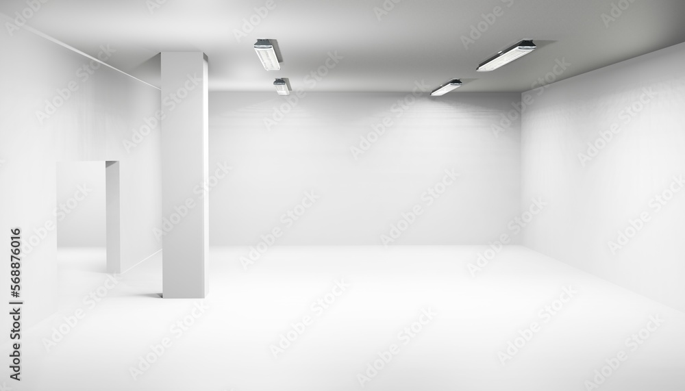 Empty White Room Corner Interior Stock Photo Download