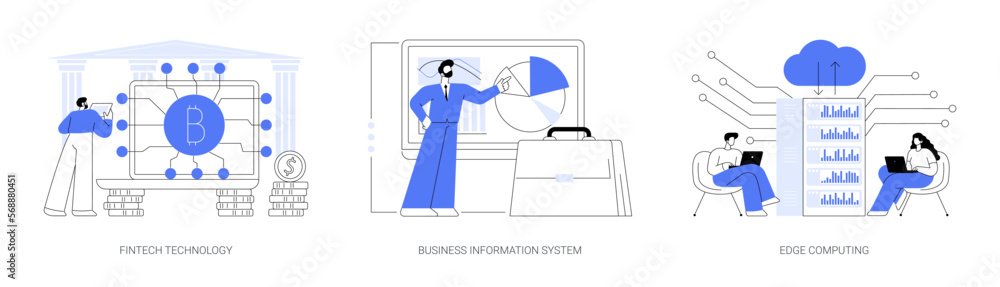 IT infrastructure and technology integration abstract concept vector ...