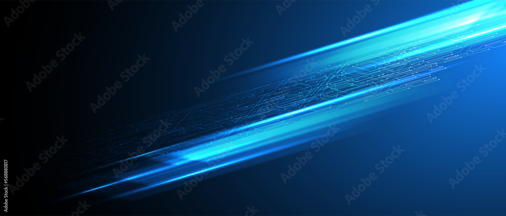 Abstract background technology motion speed light blue high speed light ...