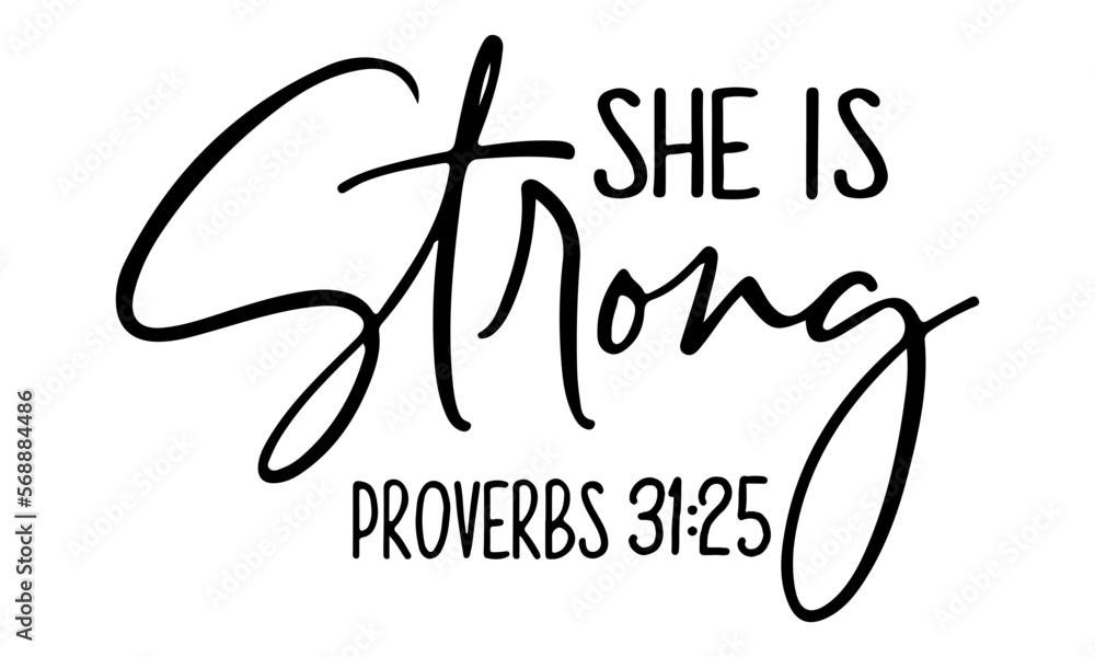 She Is Strong Svg, Religious Svg, Proverbs 31:25, Christian Svg, Bible ...