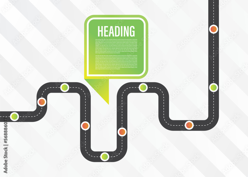 Roadmap Infographic design template with place for your text. Vector ...