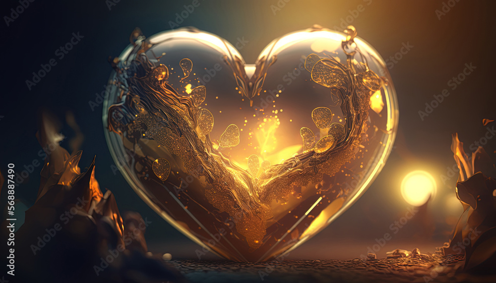 Ethereal Hearts Background