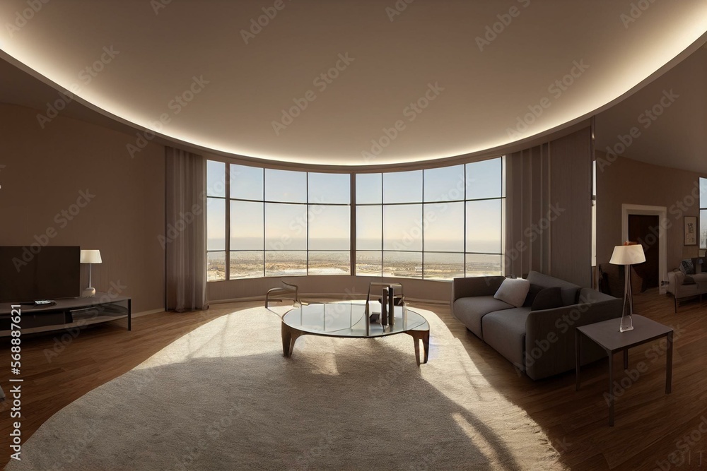 full seamless hdri 360 panorama in interior of guest living room hall ...