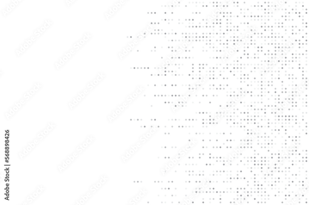 Digital technology background. Digital data dots gray pattern pixel ...