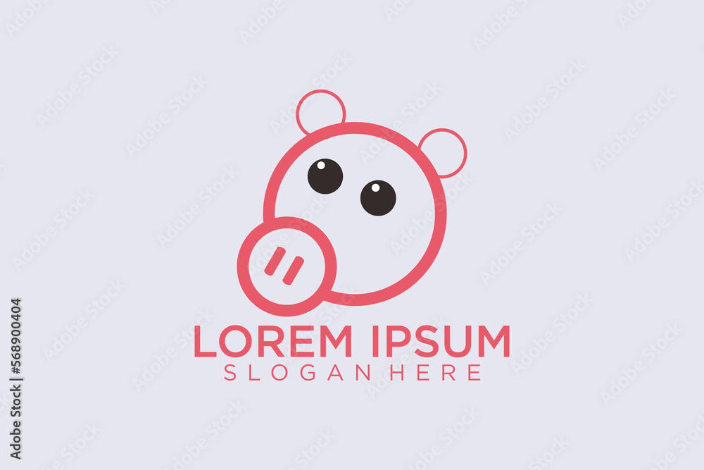 Pig Face Logo Stock Vector | Adobe Stock