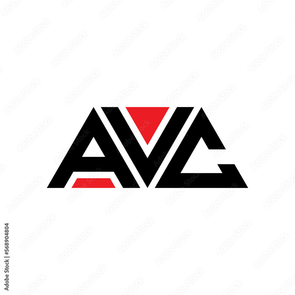 AVC triangle letter logo design with triangle shape. AVC triangle logo ...