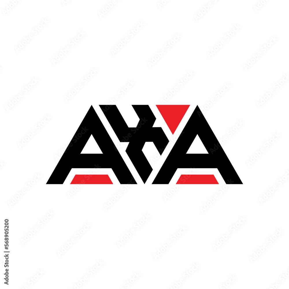 AXA triangle letter logo design with triangle shape. AXA triangle logo ...
