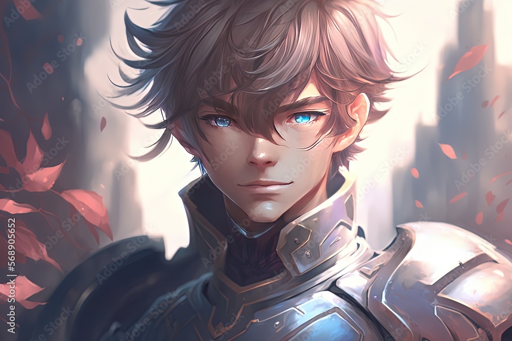 close up portrait illustration of fiction hero character design ...