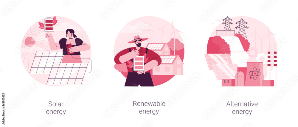Alternative source of electricity abstract concept vector illustration ...
