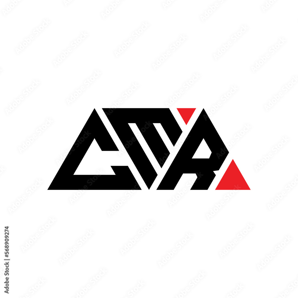 CMR triangle letter logo design with triangle shape. CMR triangle logo ...