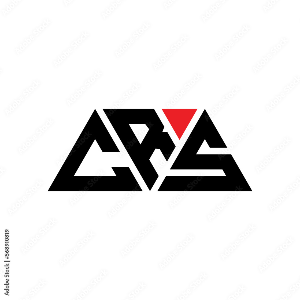 CRS triangle letter logo design with triangle shape. CRS triangle logo ...