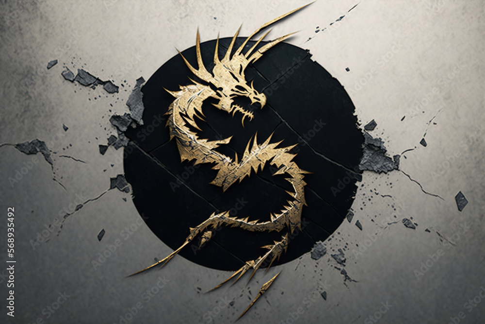 Minimalist Kintsugi Dragon Background Texture - Kintsugi Animals ...