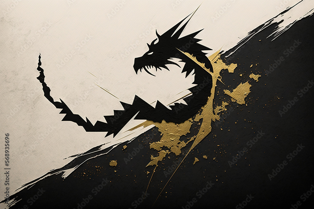 Minimalist Kintsugi Dragon Background Texture - Kintsugi Animals ...